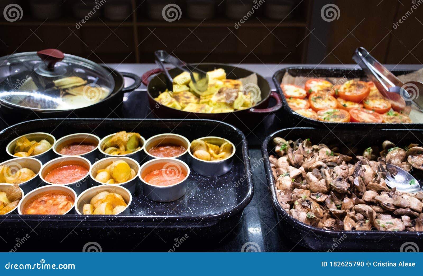 Selection of Self Service Catering Continental Breakfast Buffet Display ...