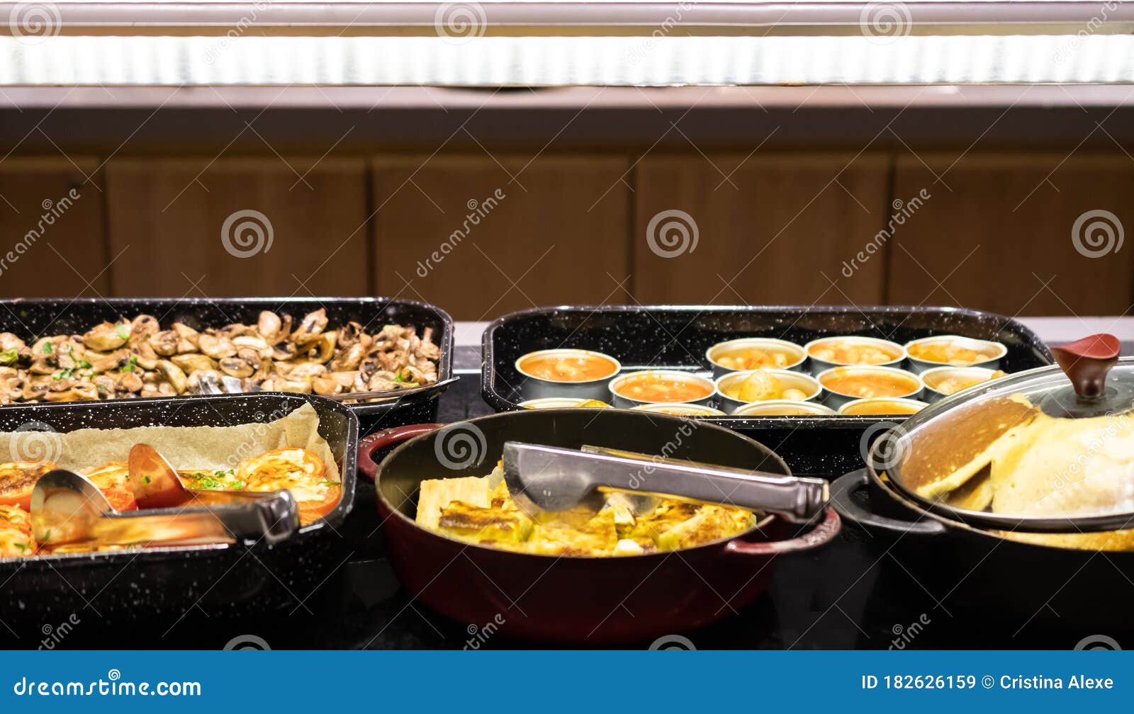 Selection of Self Service Catering Continental Breakfast Buffet Display ...