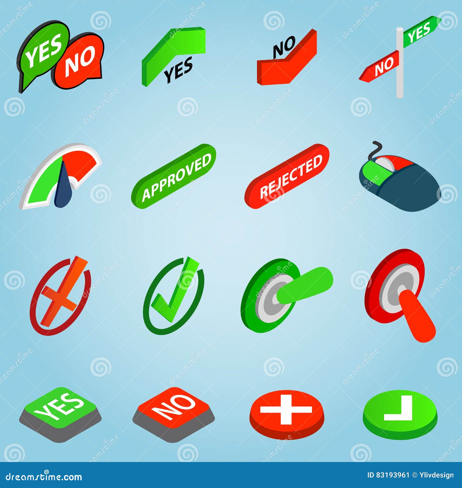 Selection Set Icons, Isometric 3d Style Stock Vector - Illustration of ...