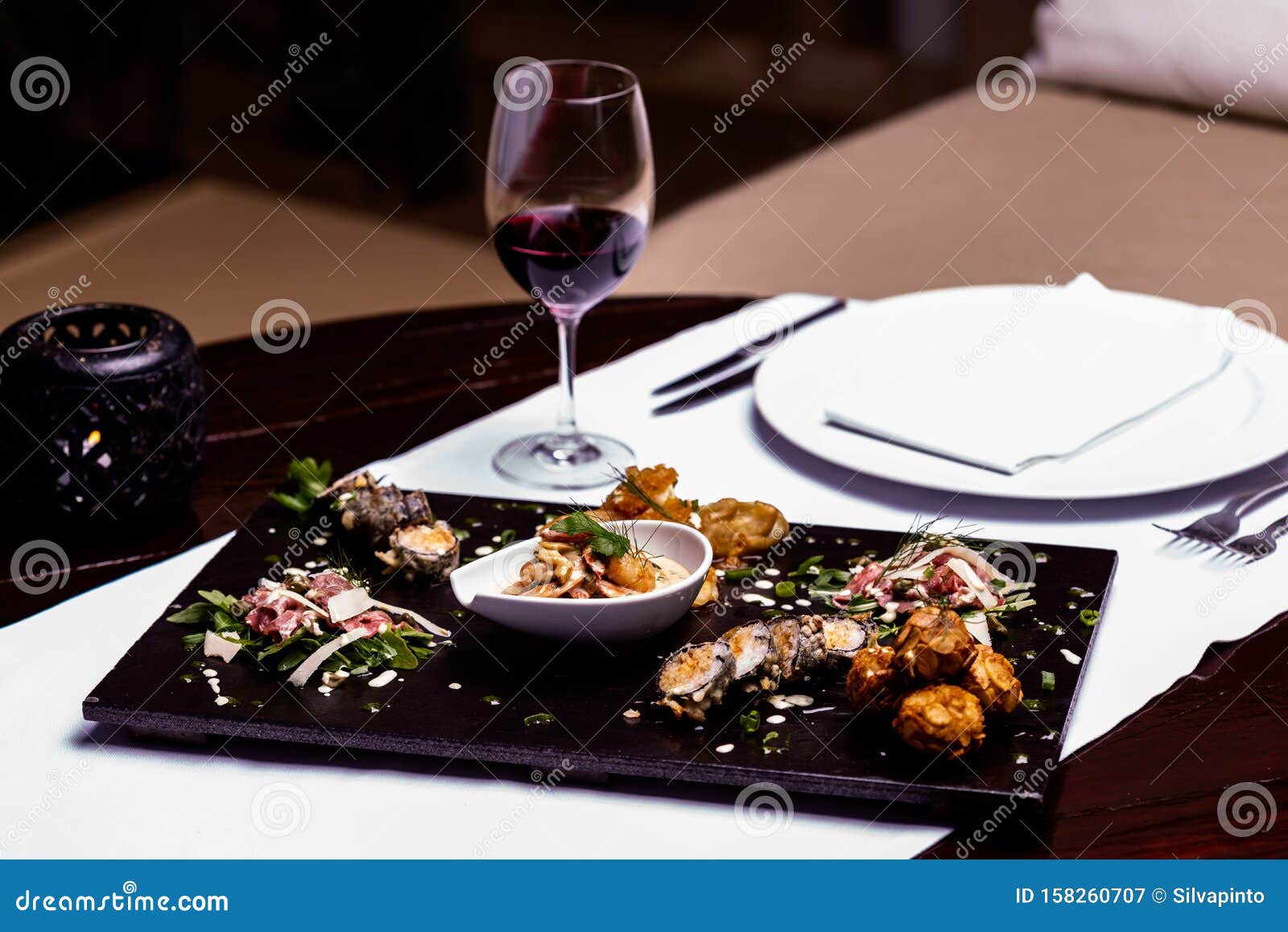 Selection of Several Entries, Forming One Creative Dish Stock Image ...