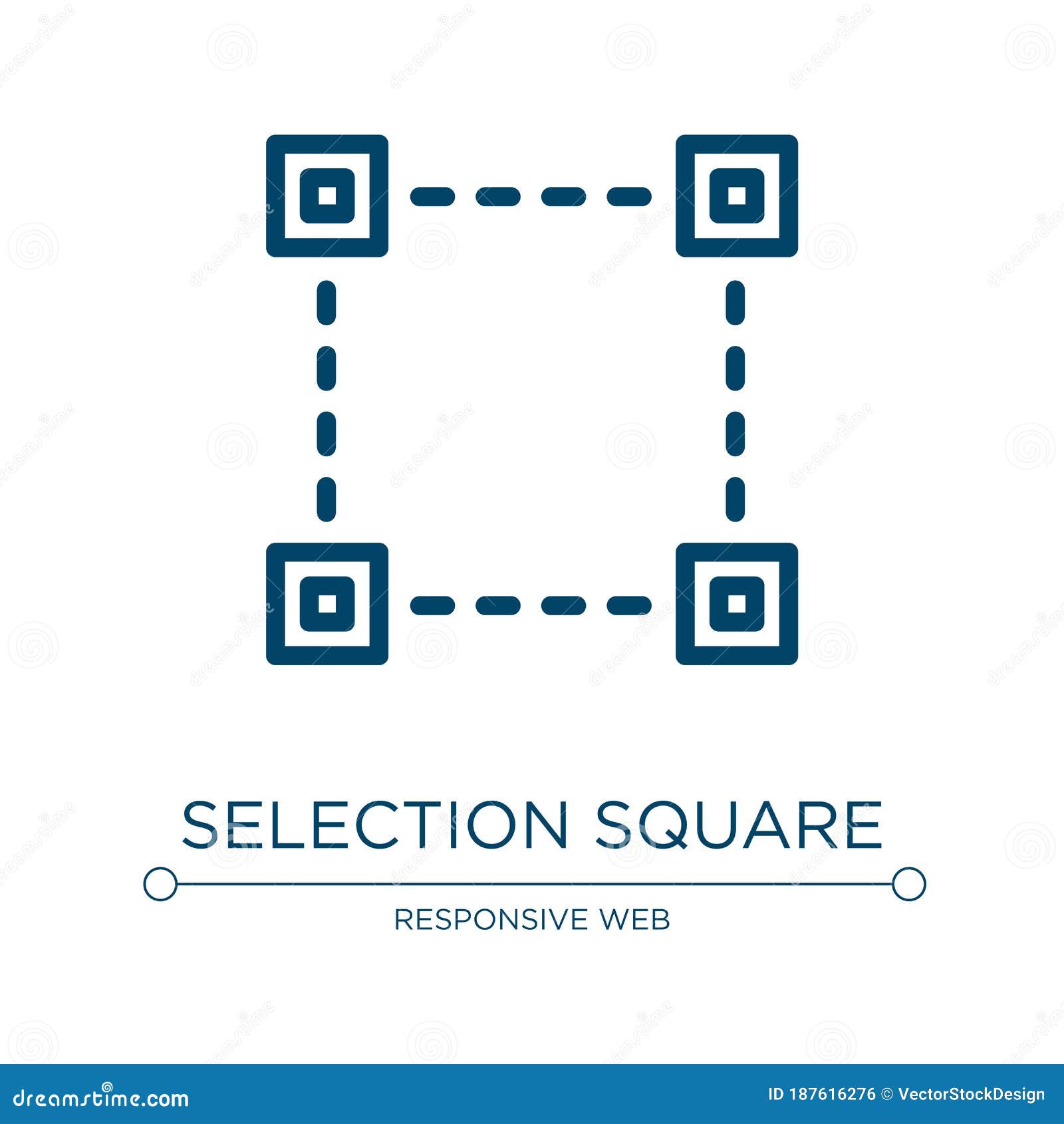 Selection Square Icon. Linear Vector Illustration from Responsive Web ...