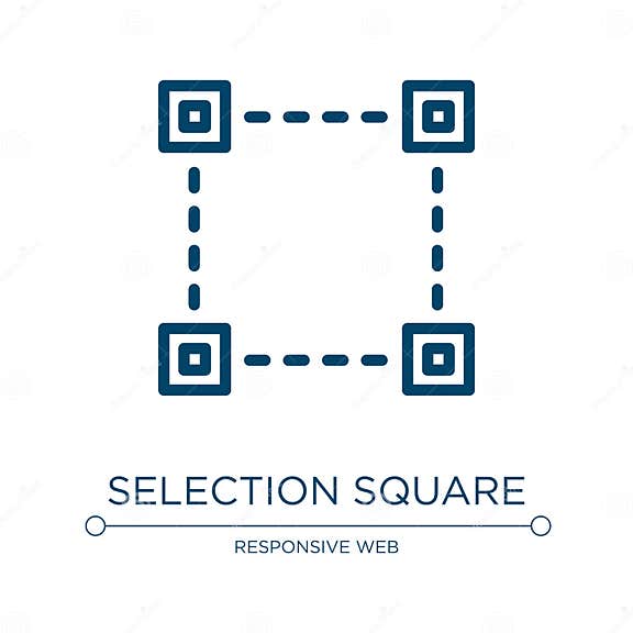 Selection Square Icon. Linear Vector Illustration from Responsive Web ...