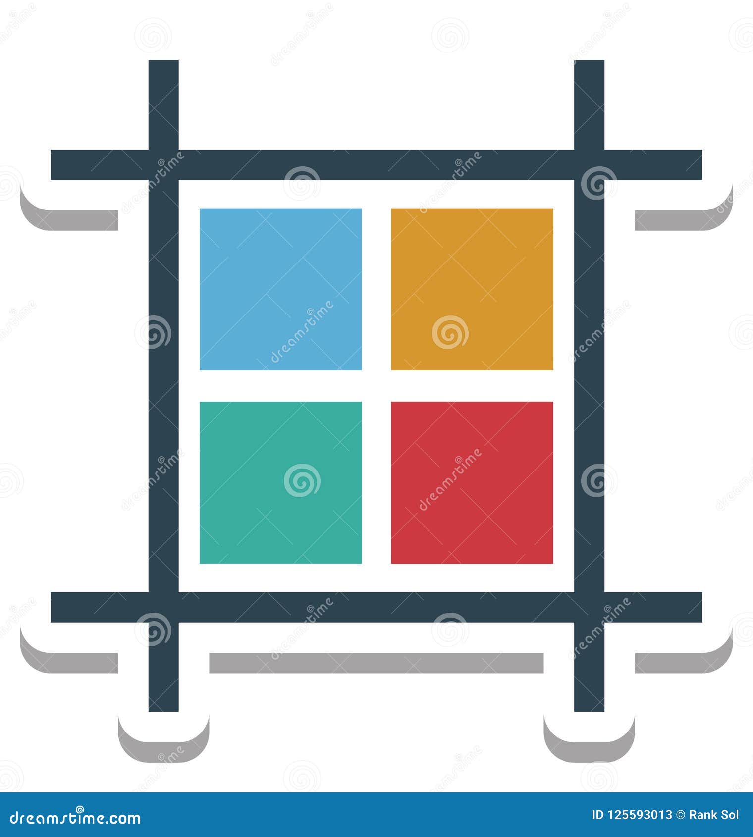 Selection Square, Photoshop Tool Isolated Vector Icon Stock Vector ...