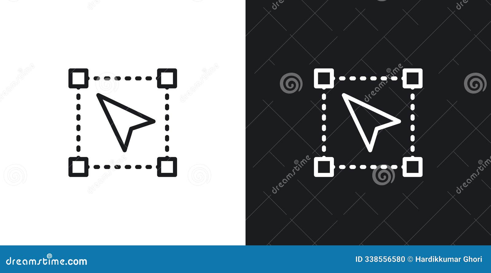 Selection Tool Icon Set. Technology Box Select Photoshop Graphic Vector ...