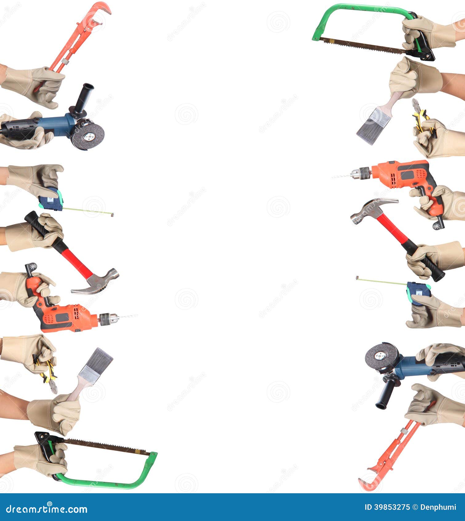 Selection of Tools in the Shape of a House Stock Image - Image of ...