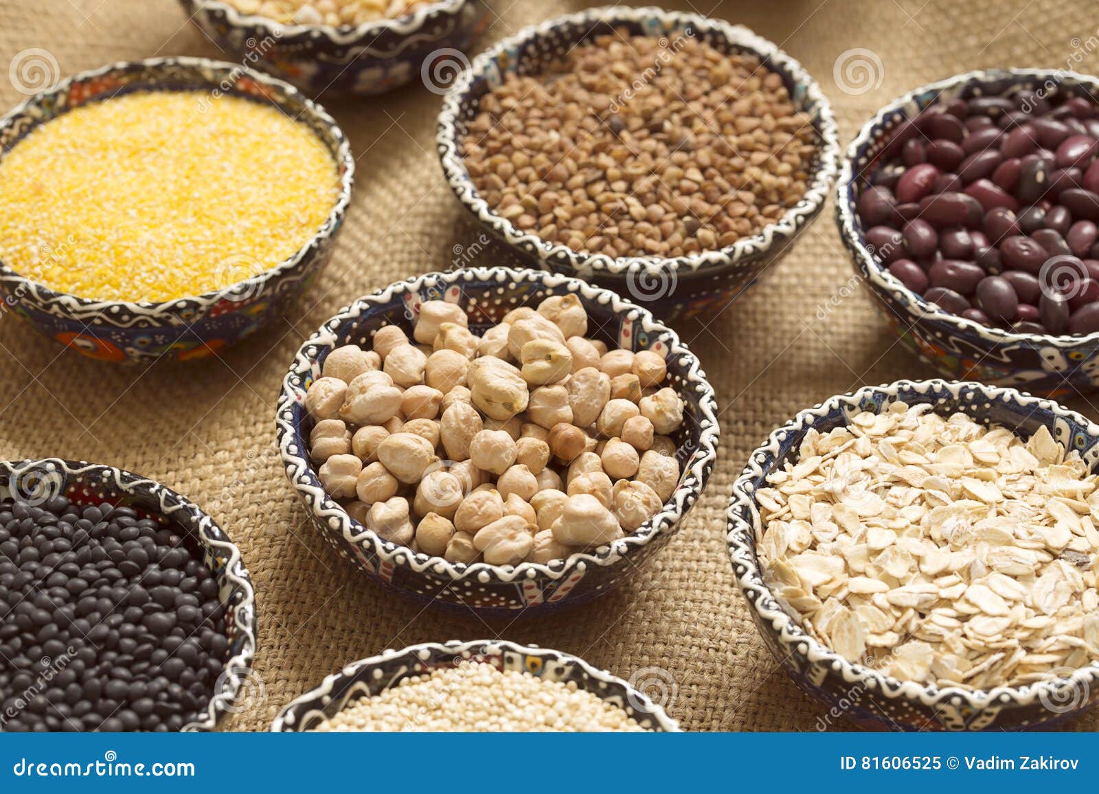 Selection of Various Colorful Cereal Stock Image - Image of bowl ...