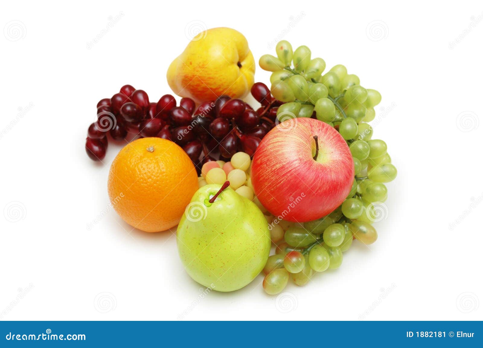 Selection of Various Fruits Isolated Stock Image - Image of natural ...