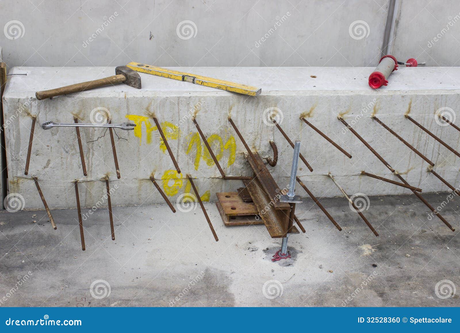 Selection of work tools stock photo. Image of contractor - 32528360
