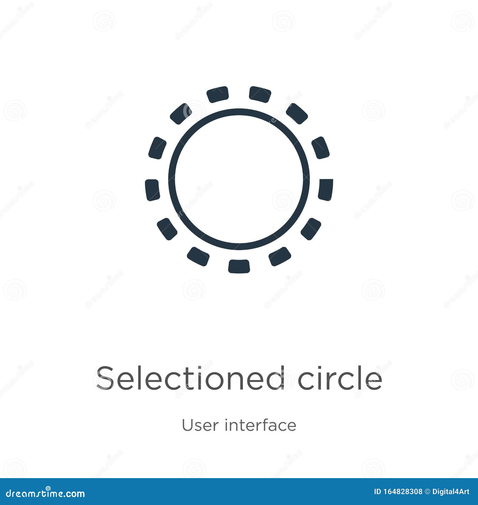 Selectioned Circle Icon Vector Sign And Symbol Isolated On White ...