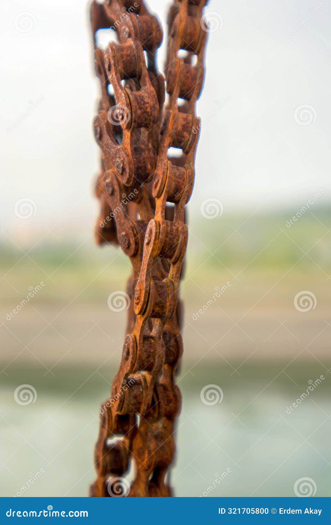 Selective Close Up Photo of Hanged Red Rusty Bicycle Pulley Chain Stock ...