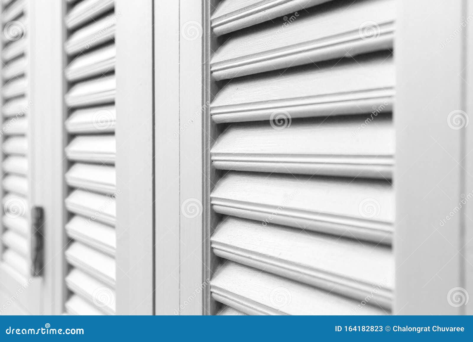 Selective Focus of Antique White Wooden Window Stock Image - Image of ...