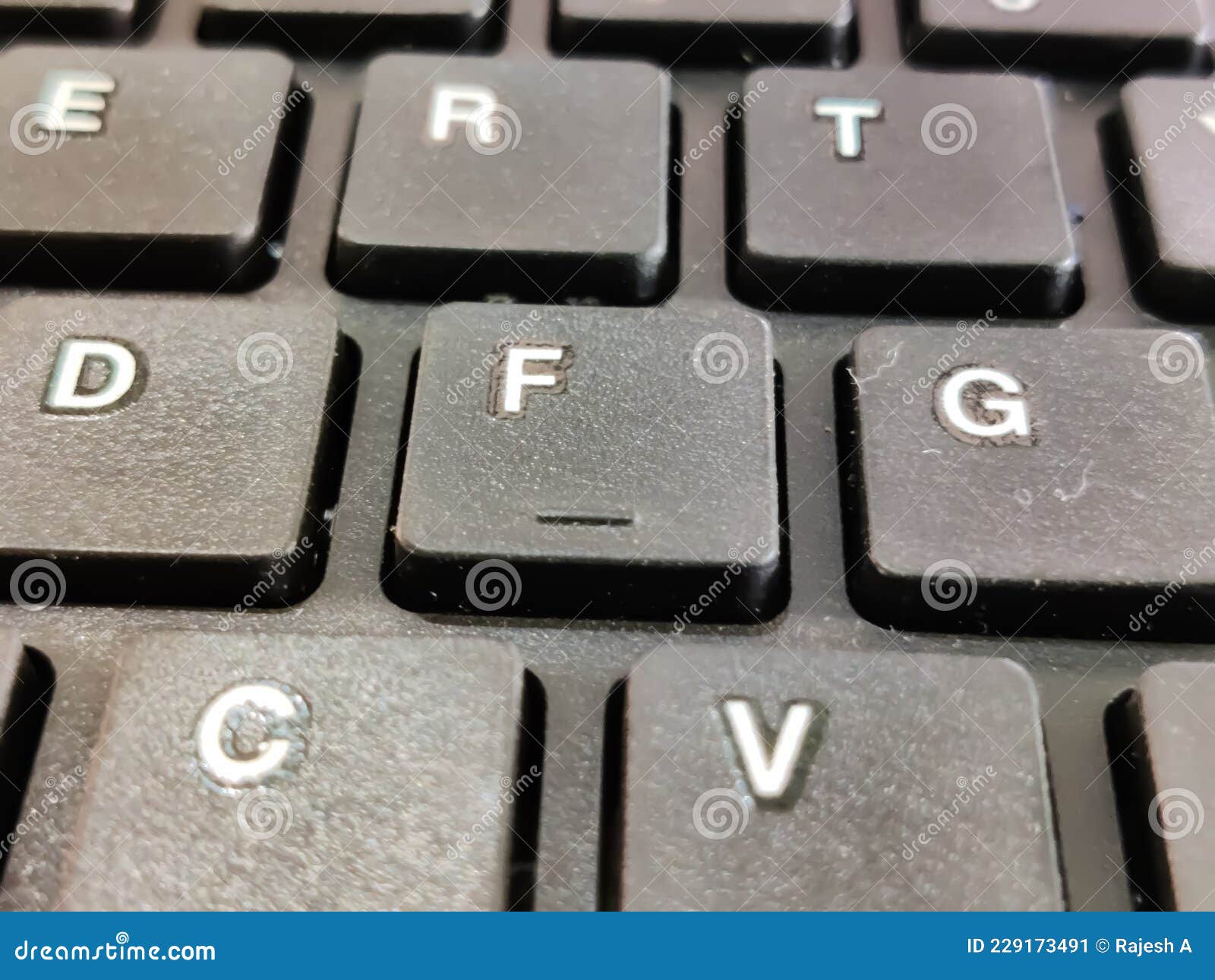 Computer Keyboard with Letters Closeup View Stock Image - Image of ...