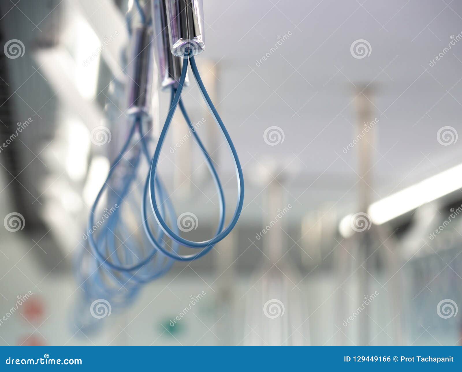 Selective Focus Of Blue Loop Handles Inside Metro Subway Train For The ...