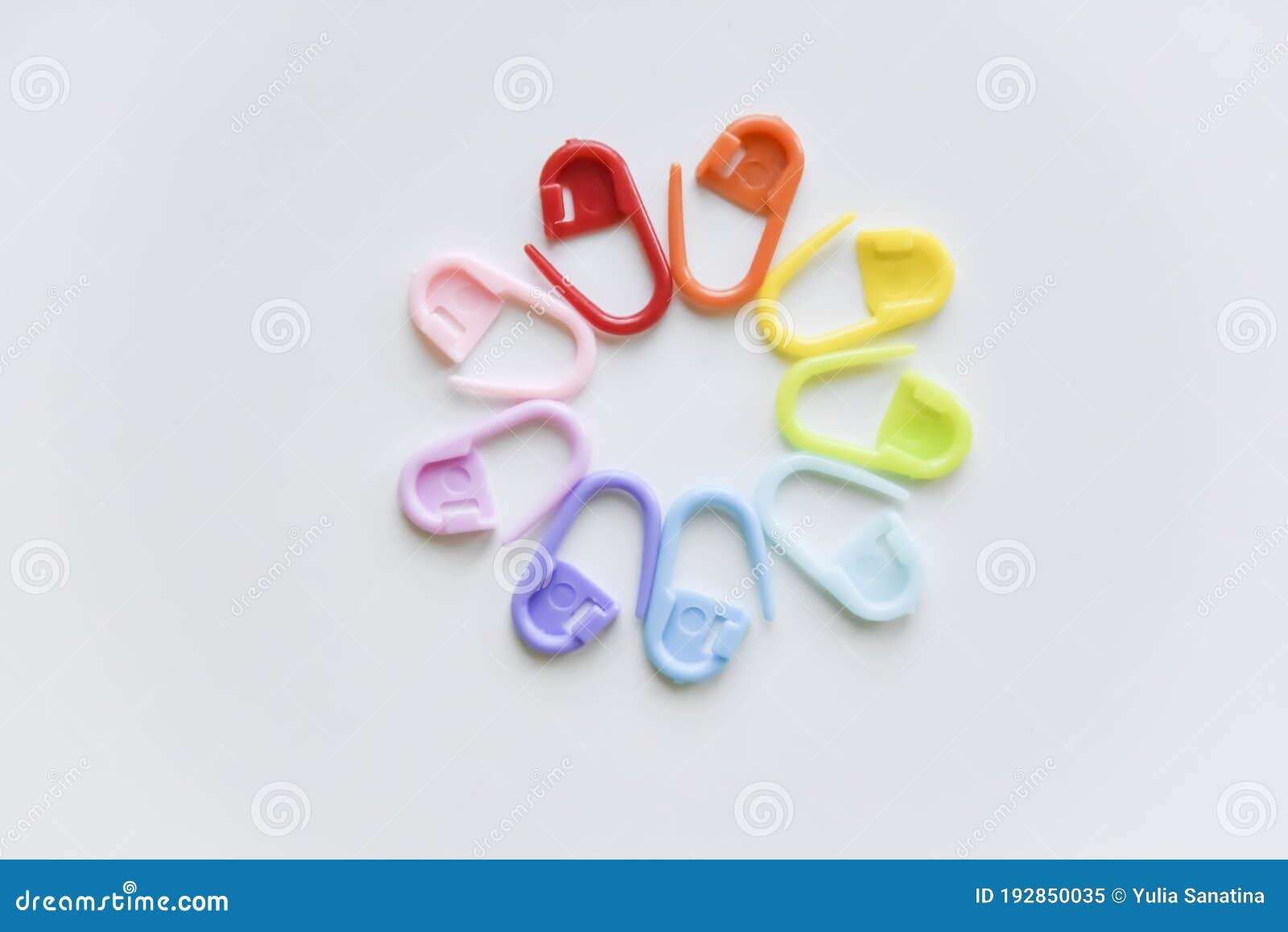 Selective Focus with Blurry Effect at Colored Safety Pins Stock Image ...