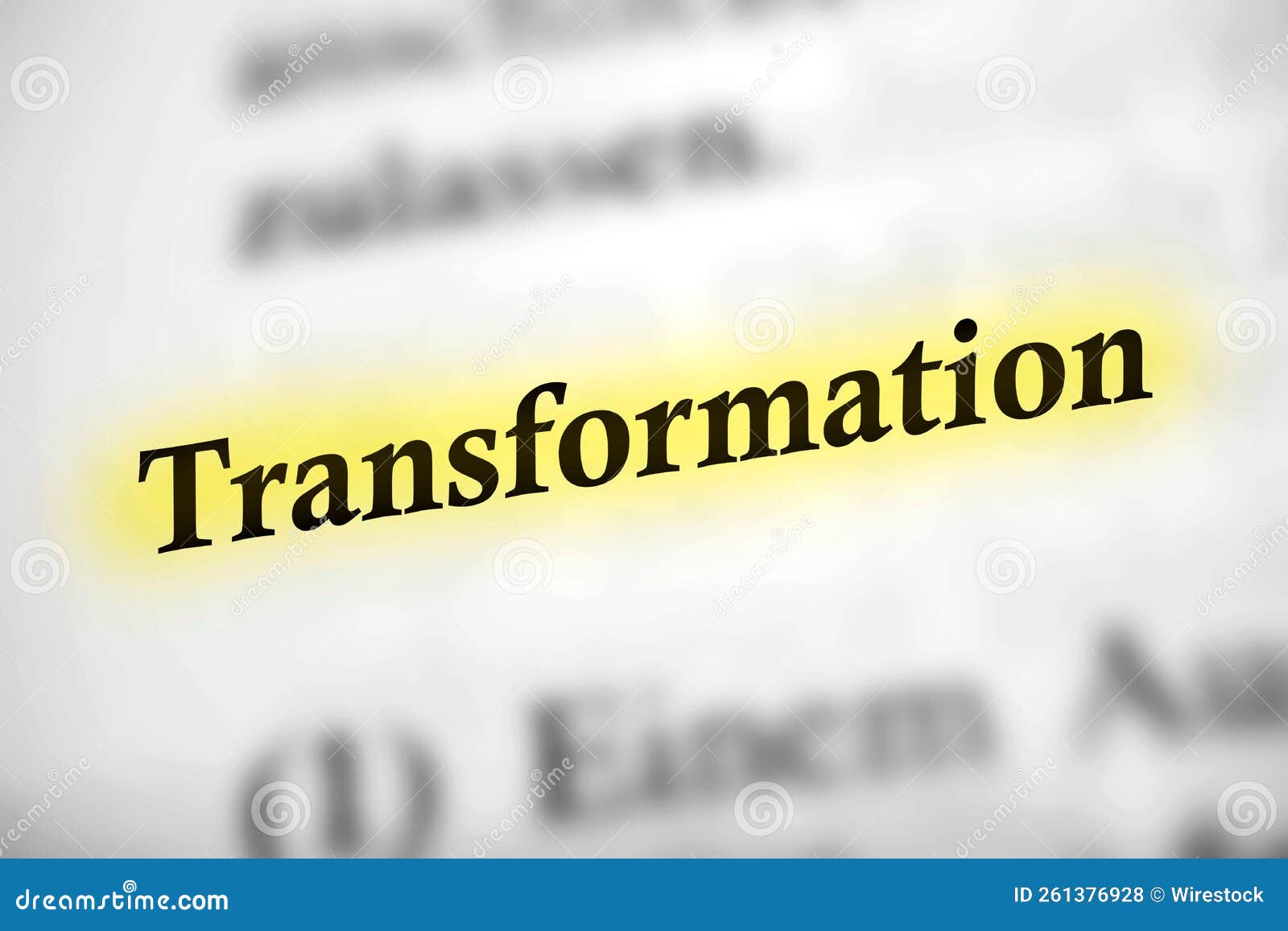 Selective Focus from the Book of the Word Transformation Highlighted ...