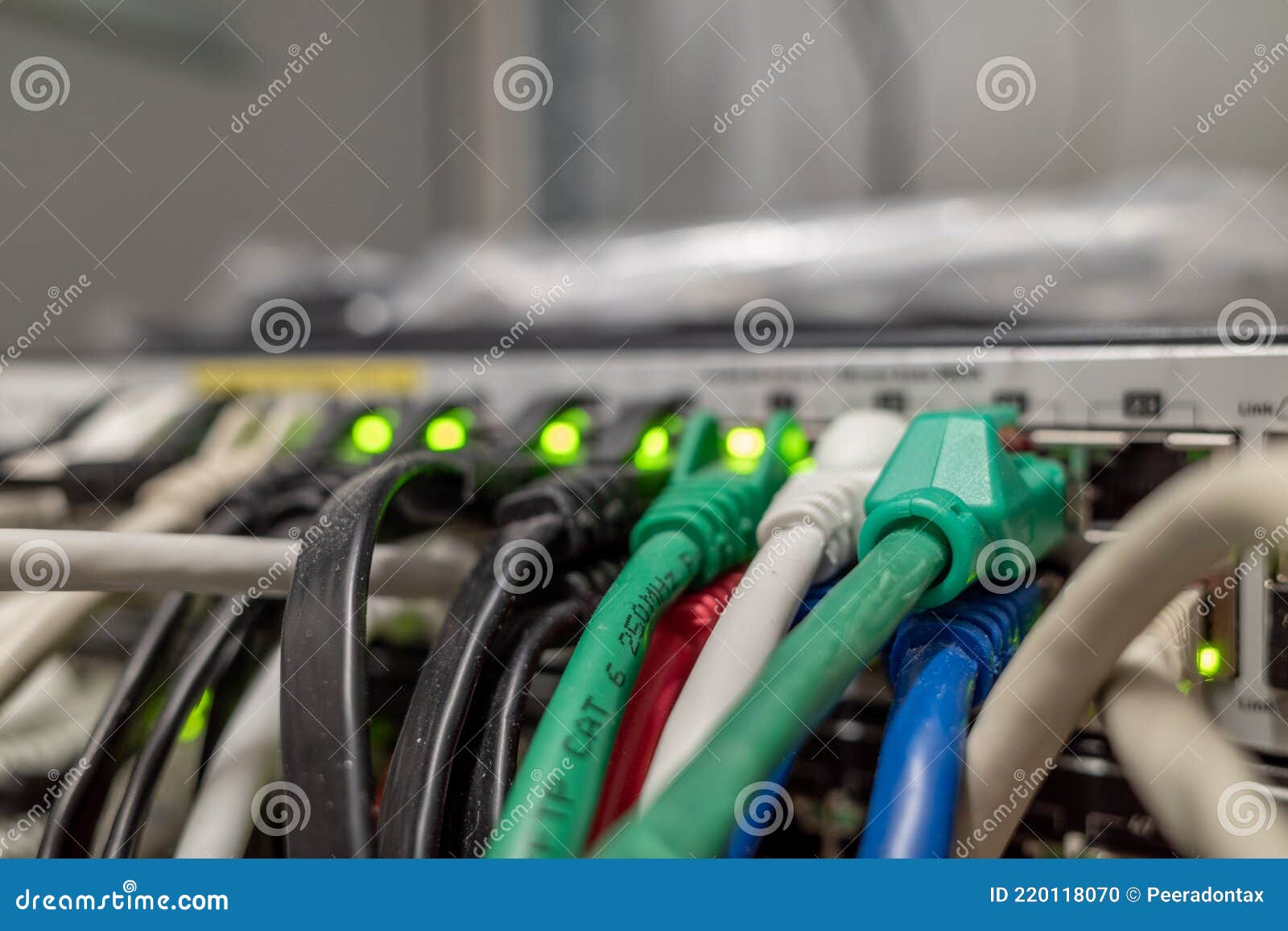 Cable, and Wires of Lan Connect Network System. Stock Photo - Image of ...