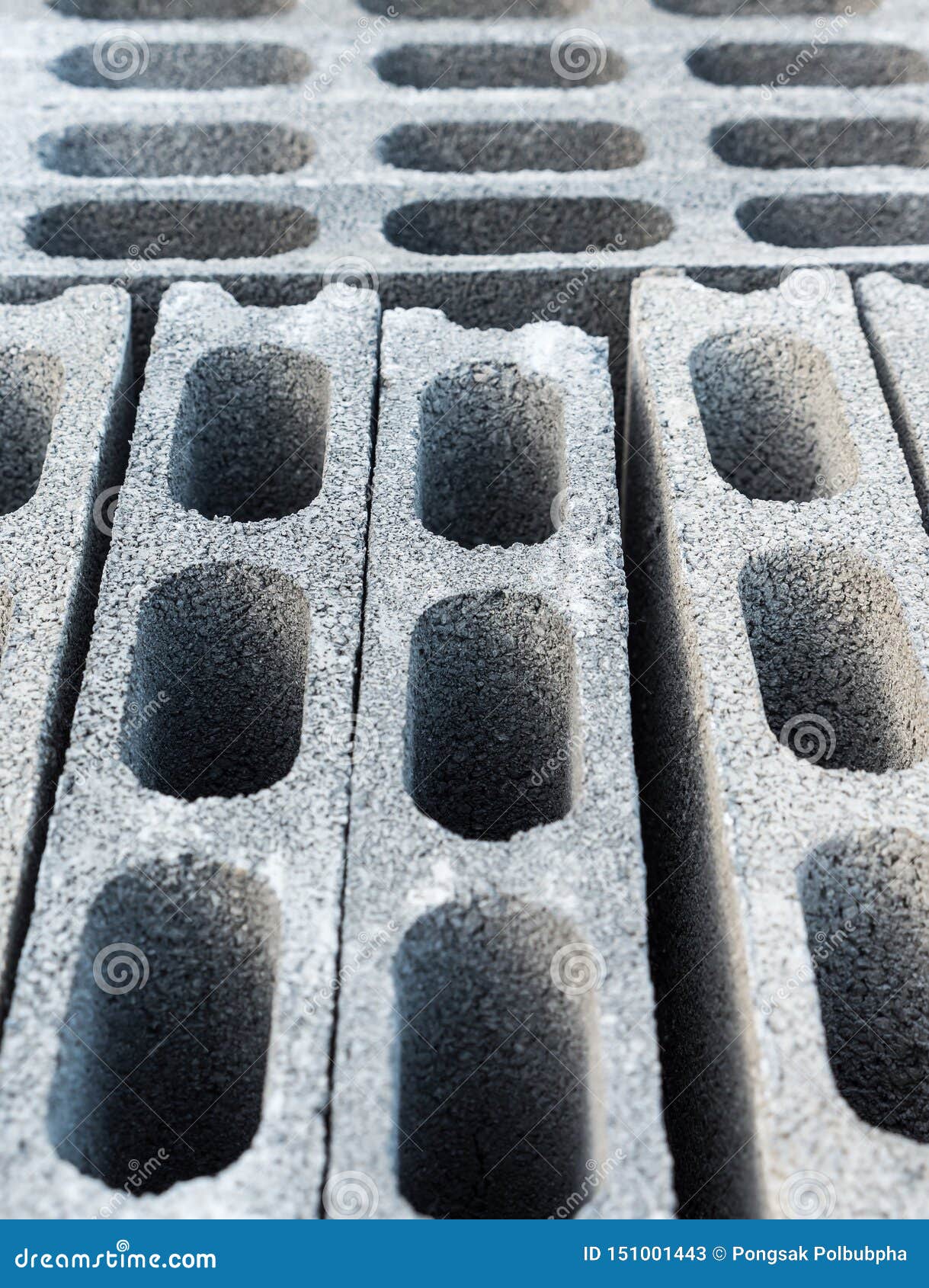 Selective Focus of the Cement Block Stack Stock Image - Image of hard ...