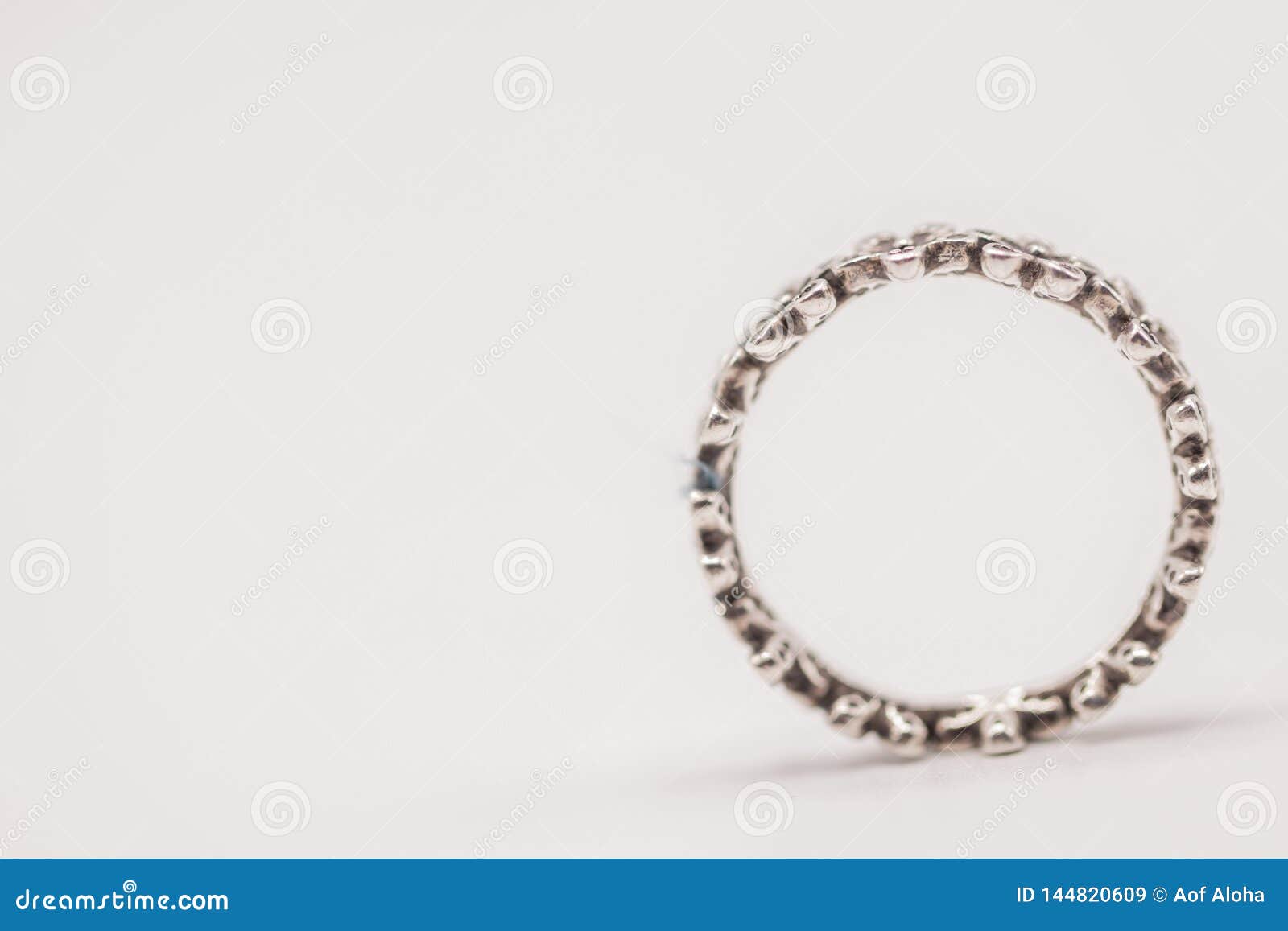 Selective Focus Close Up Ring on White Background. Stock Image - Image ...