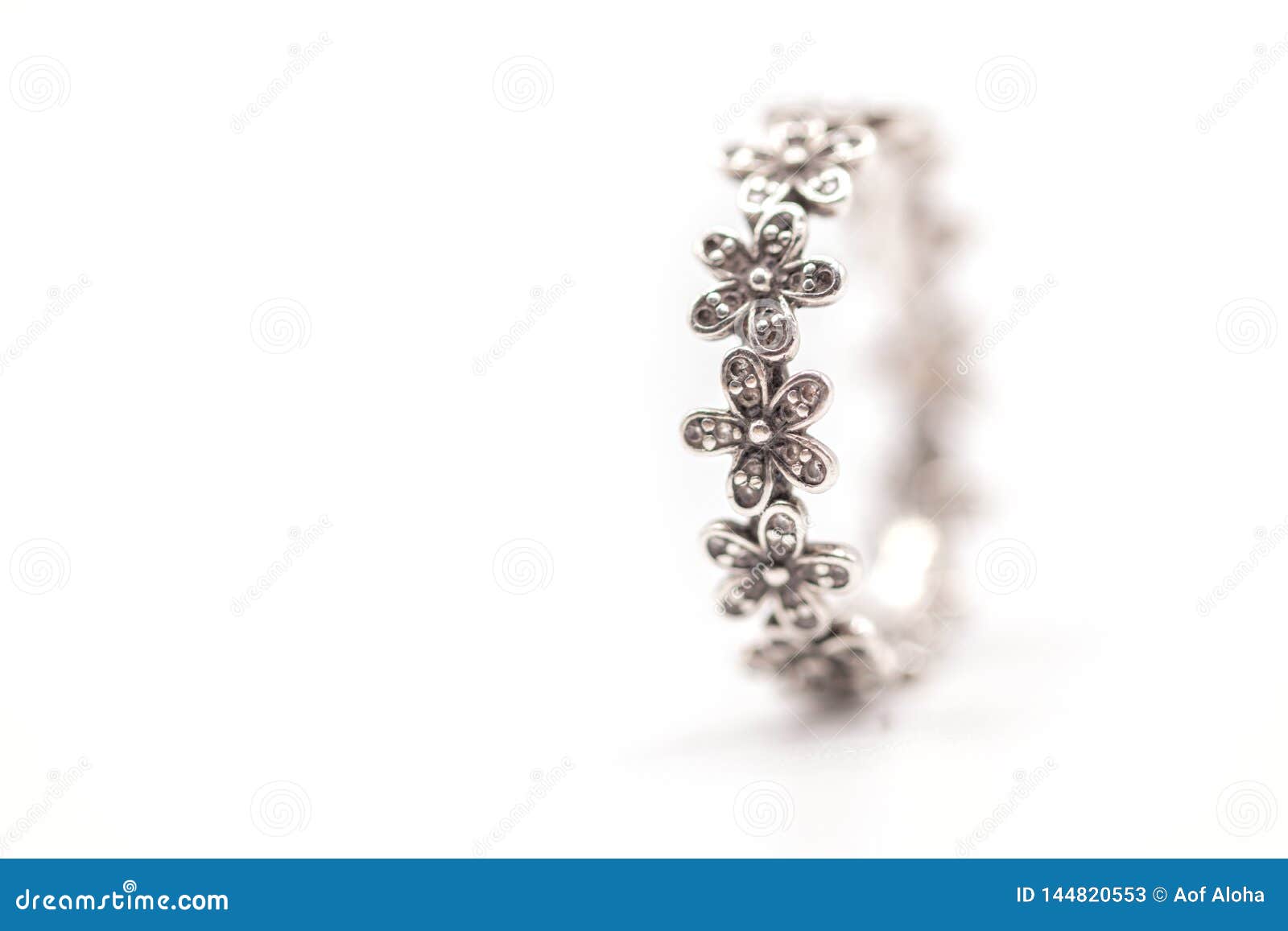 Selective Focus Close Up Ring on White Background. Stock Image - Image ...