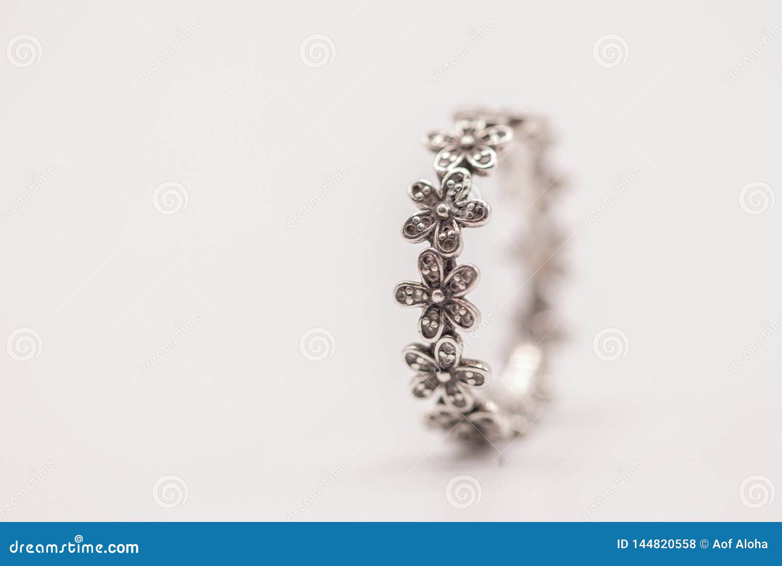 Selective Focus Close Up Ring on White Background. Stock Photo - Image ...