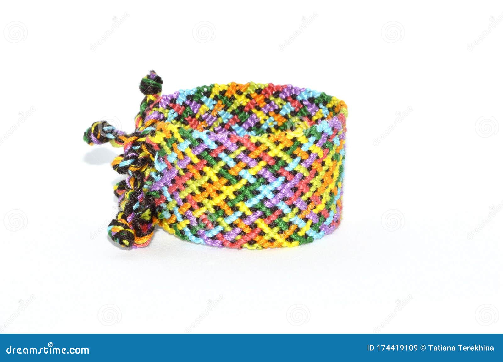 Selective Focus of the Colorful Friendship Bracelet with Shadow ...