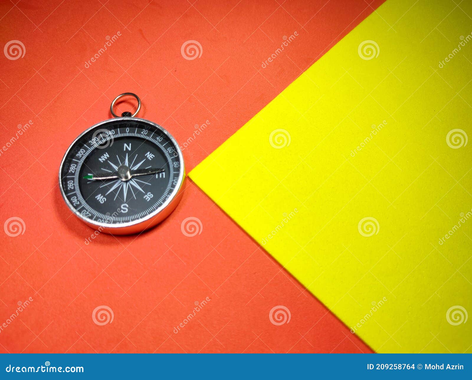 Selective Focus.Compass with Colorful Background.Shot Were Noise and ...