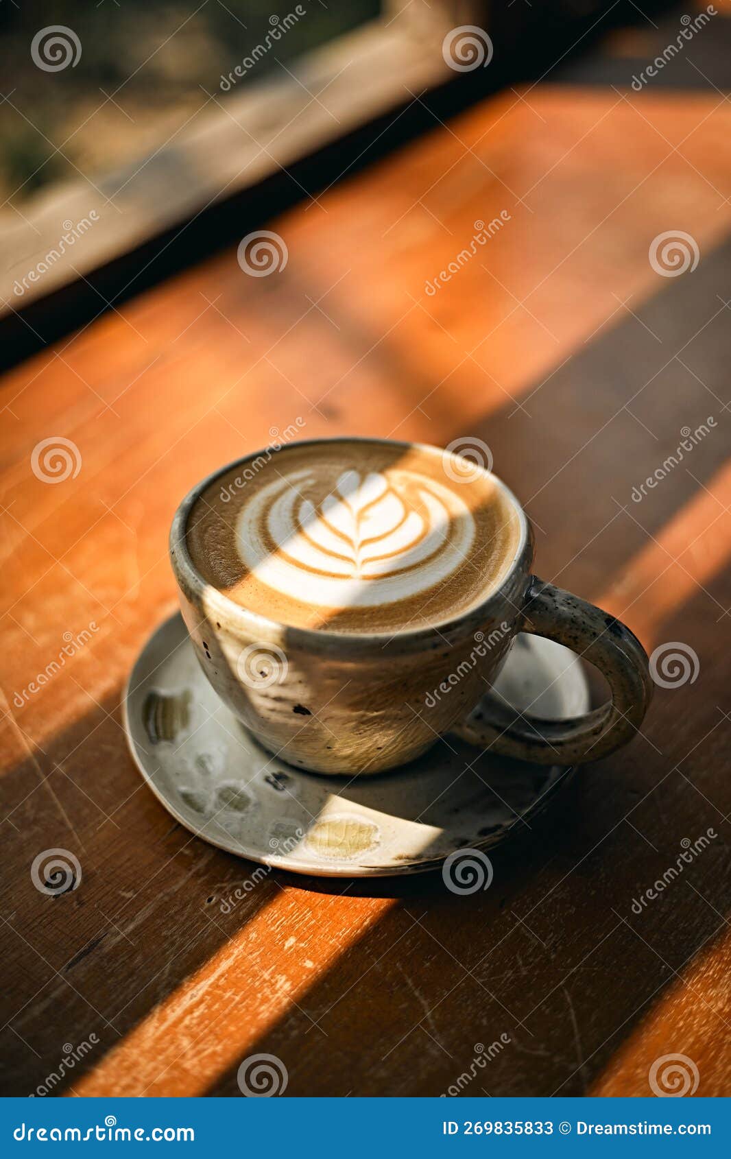 Selective Focus Cup of Hot Latte Art Coffee Stock Image - Image of dark ...