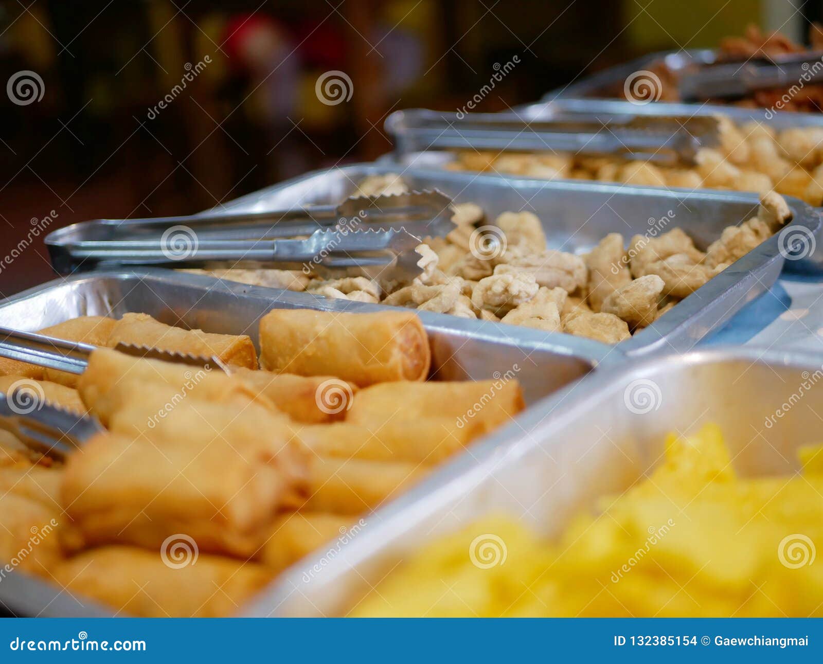 Deep Fried Stuff / Food in a Local Buffet Restaurant in Thailand Stock ...