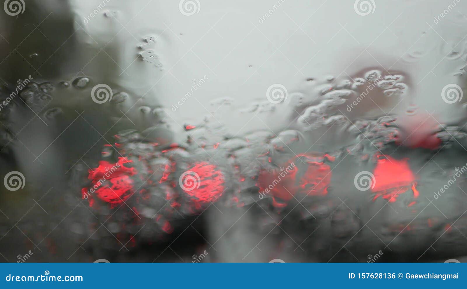 Selective Focus and Defocus Background of Rain on Slanted Windshield of ...