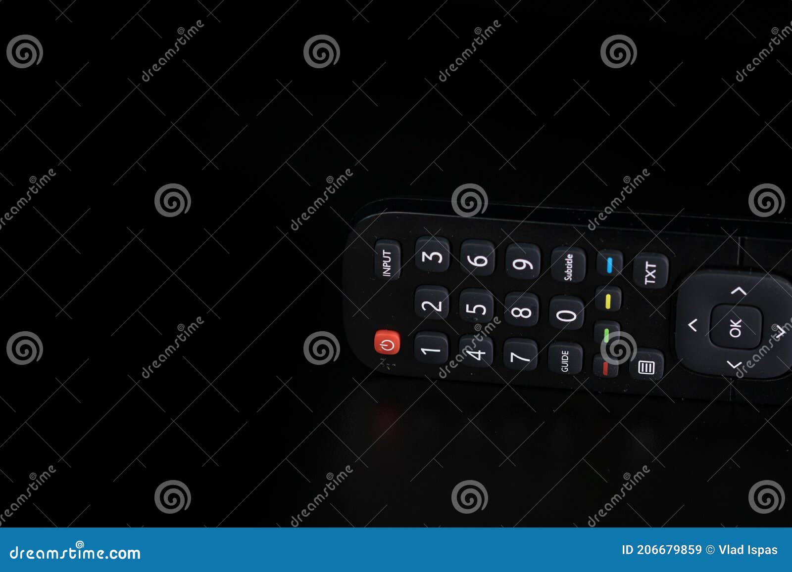 Selective Focus, Details of TV Remote Control Buttons. Bucharest ...