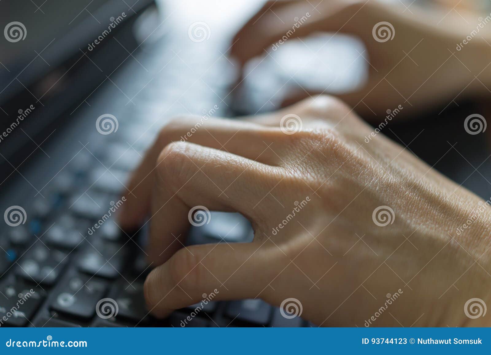 Selective Focus on Female Hands Office Worker Typing on the Comp Stock ...