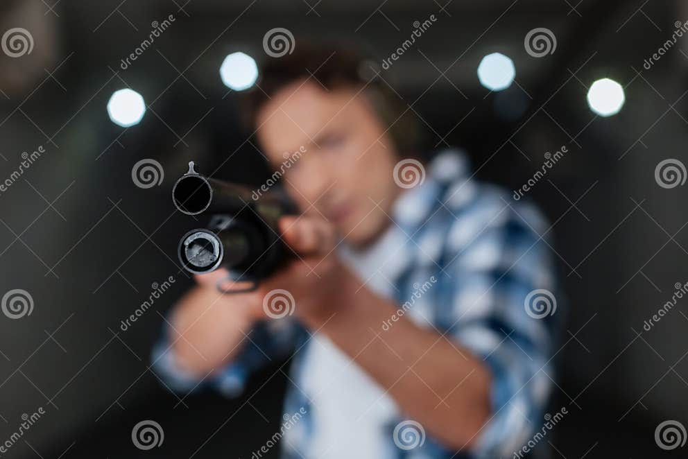 Selective Focus of a Gun Muzzle Stock Image - Image of professional ...