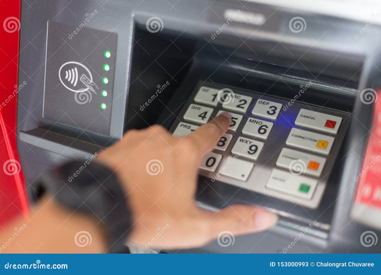Selective Focus of Hand and Keyboard on ATM Editorial Stock Photo ...