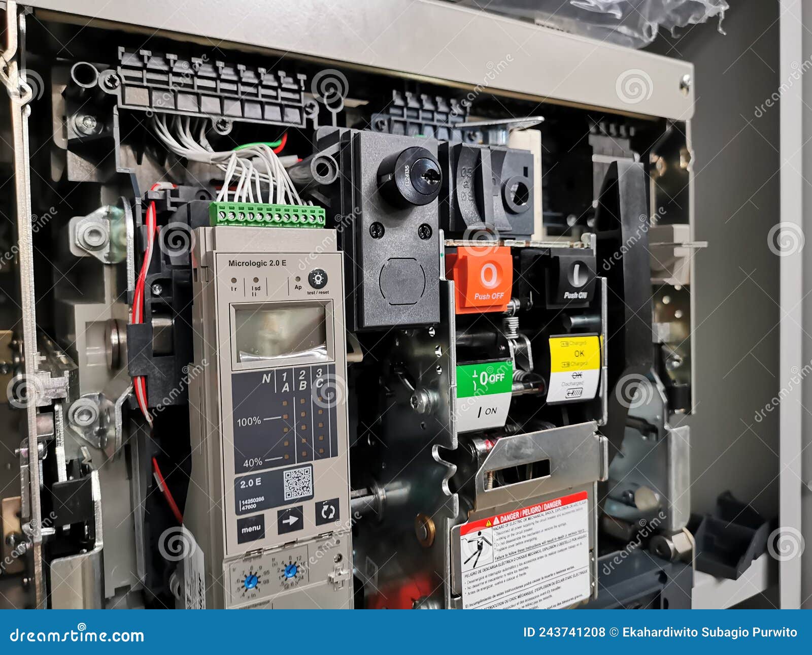 Low Voltage Switchboard Interior With Electrical Parts Editorial Image ...