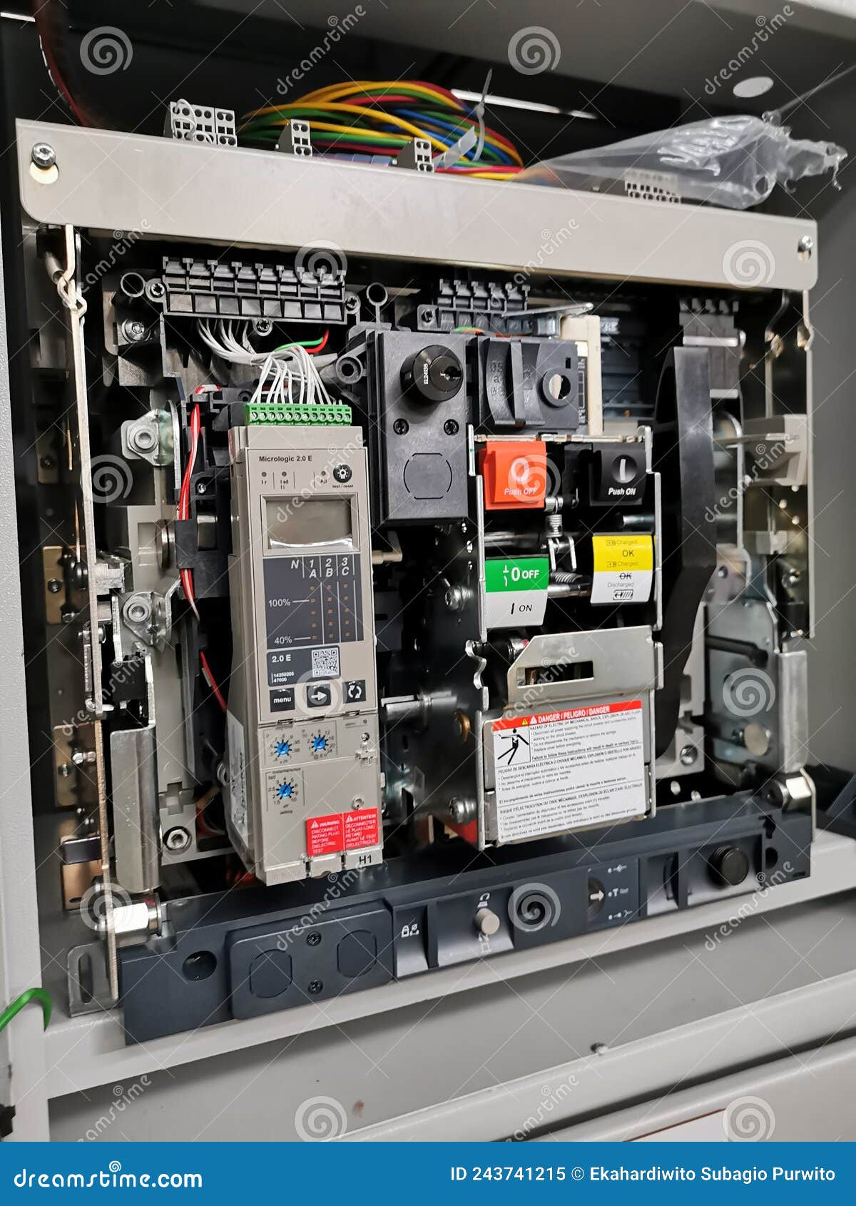 Low Voltage Switchboard Interior With Electrical Parts Editorial Image ...