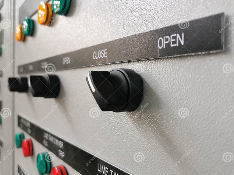 Selector Switch on Low Voltage Switchboard. Stock Photo - Image of ...