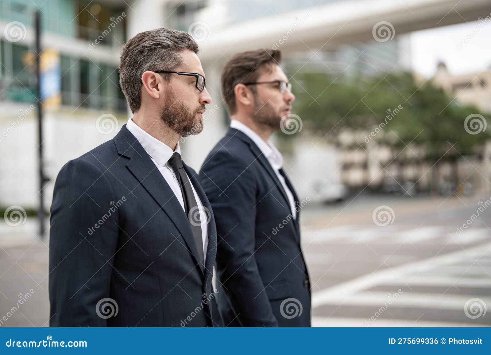 Selective Focus Image of Two Successful Business Leader Boss Outdoor ...