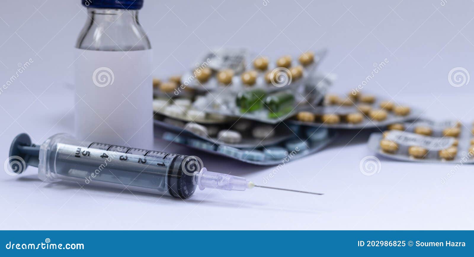 Medical Science and Injection Stock Image - Image of background, bottle ...
