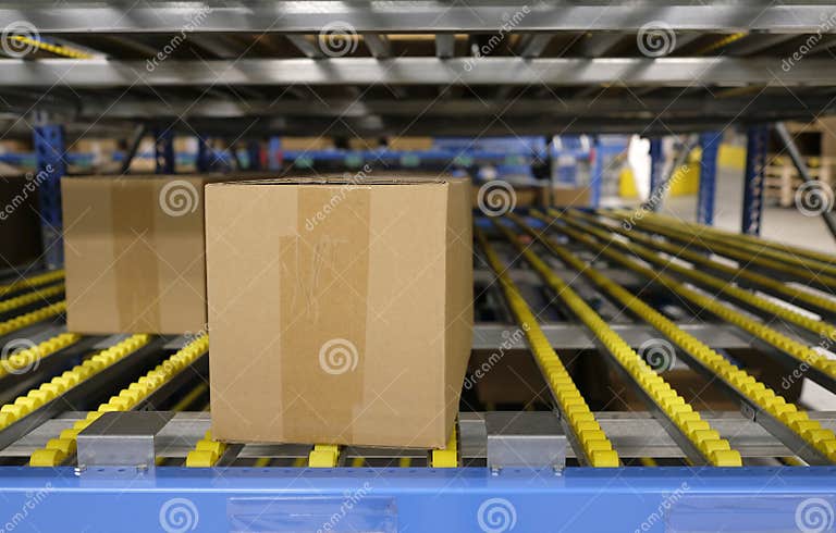 Selective Focus Inside a Logistics and Distribution Center Stock Image ...