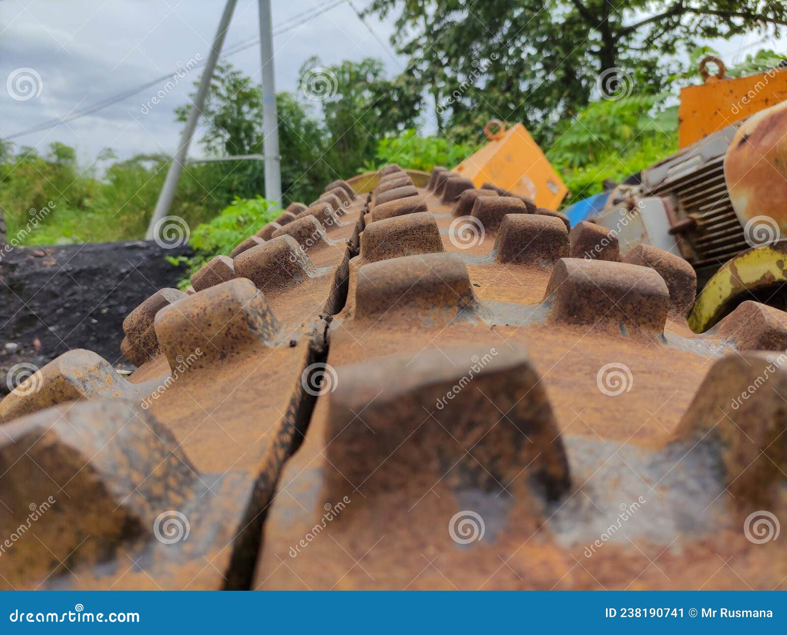 Selective Focus of a Jagged Object Made of Iron. Stock Image - Image of ...