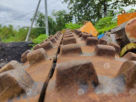 Selective Focus of a Jagged Object Made of Iron. Stock Image - Image of ...