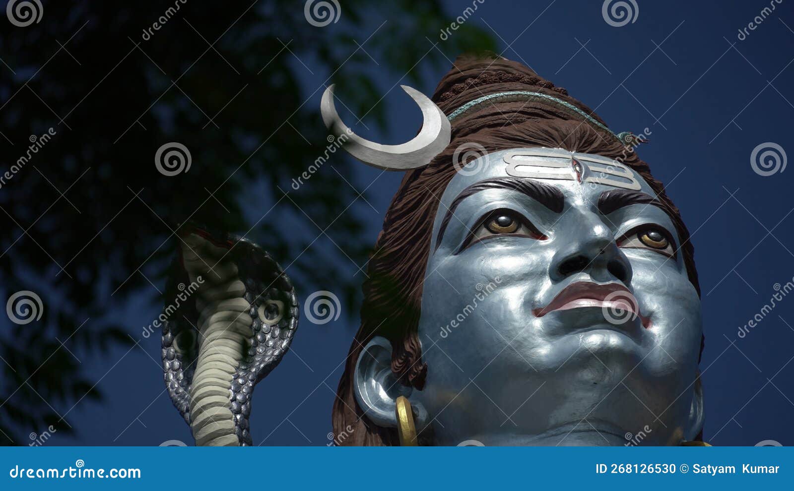 Selective Focus of Lord Shiva Face Stock Photo - Image of exterior ...