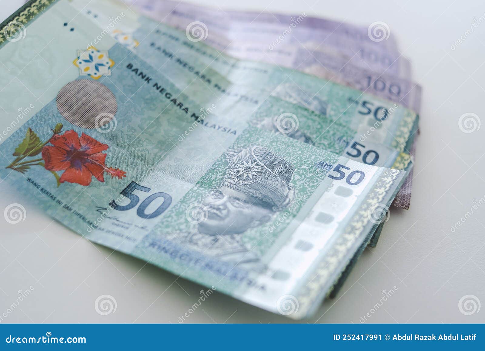 Selective Focus at Malaysia Banknotes Money, Ringgit Malaysia or ...