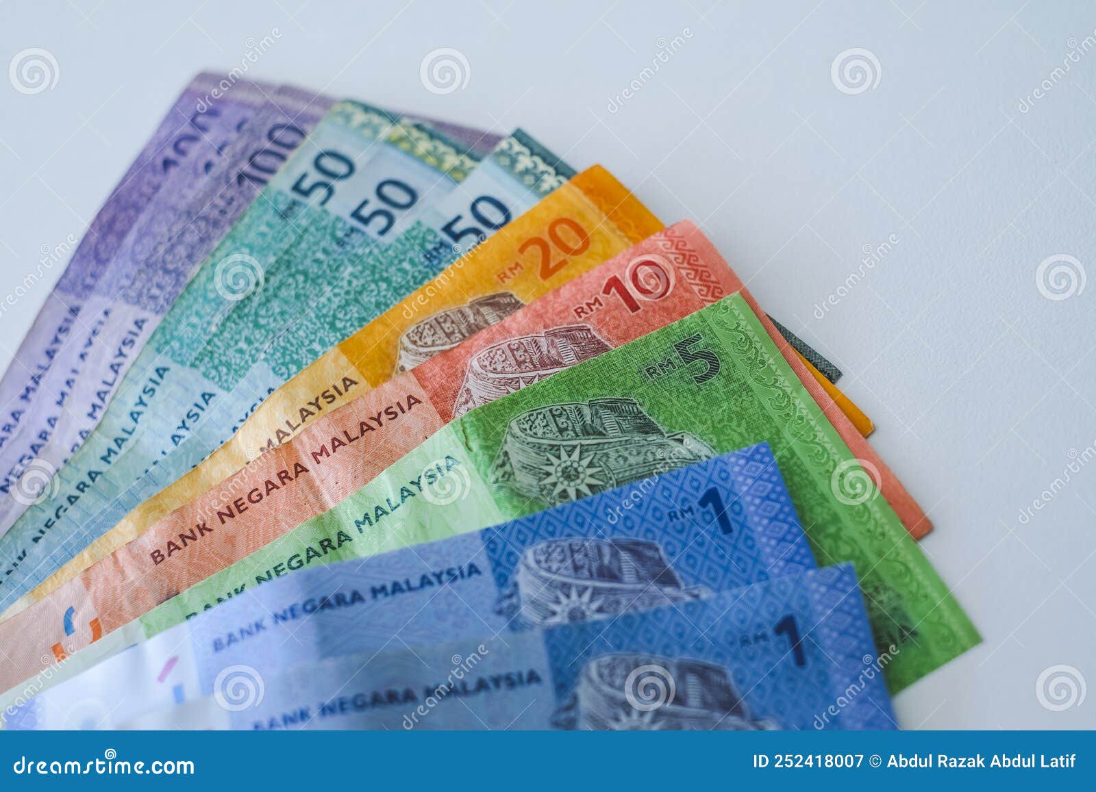 Selective Focus at Malaysia Banknotes Money, Ringgit Malaysia or ...
