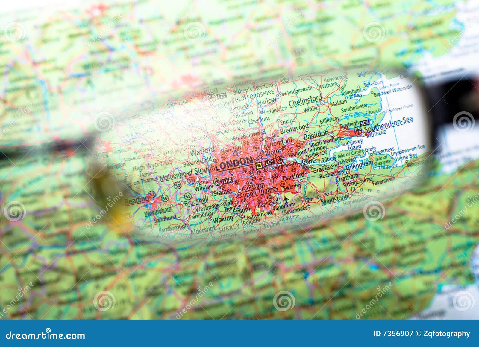Selective Focus on Map of UK Stock Image - Image of guide, angle: 7356907