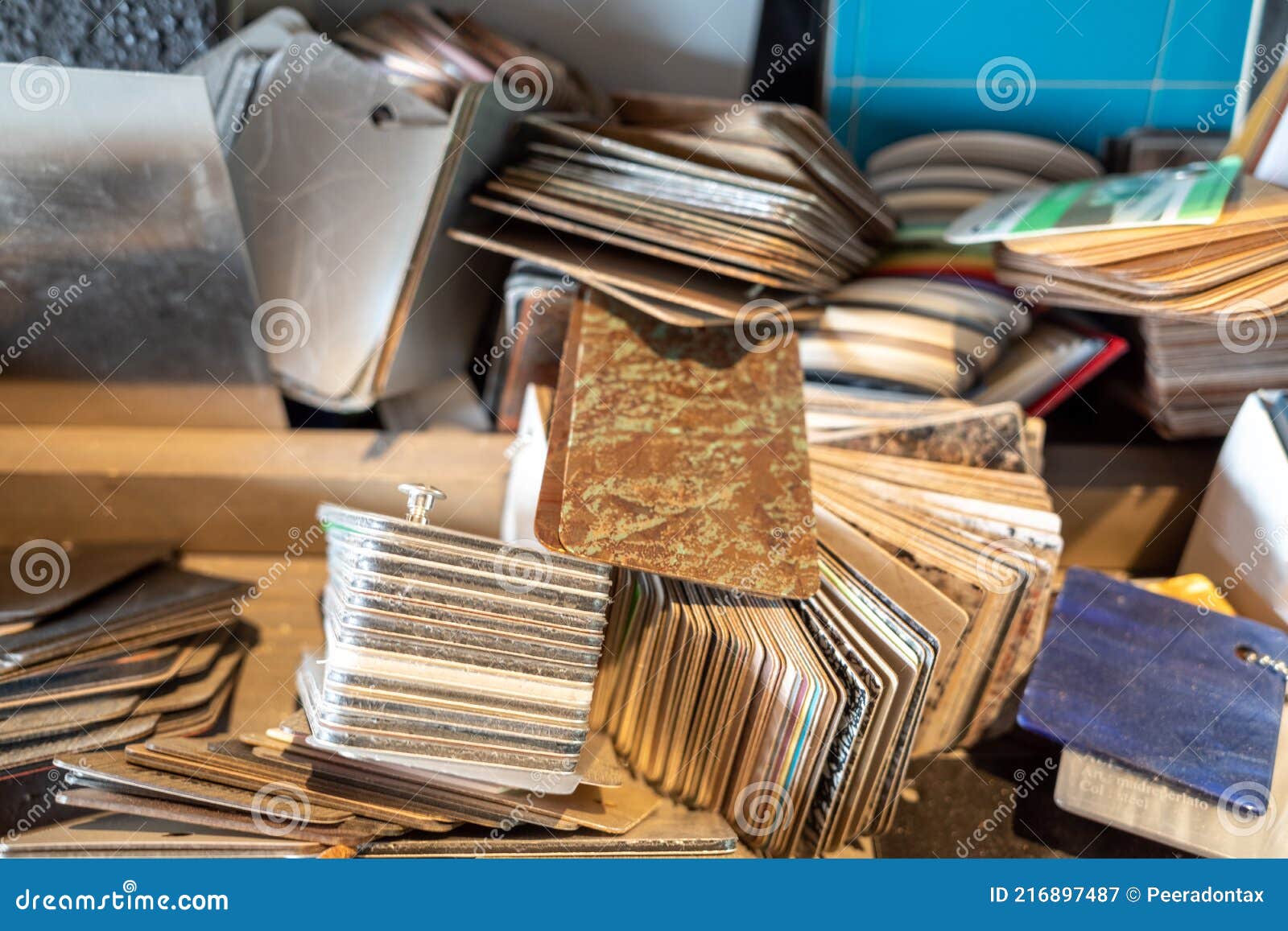 Messy Heap of Flooring Material Samples. Stock Image - Image of ...