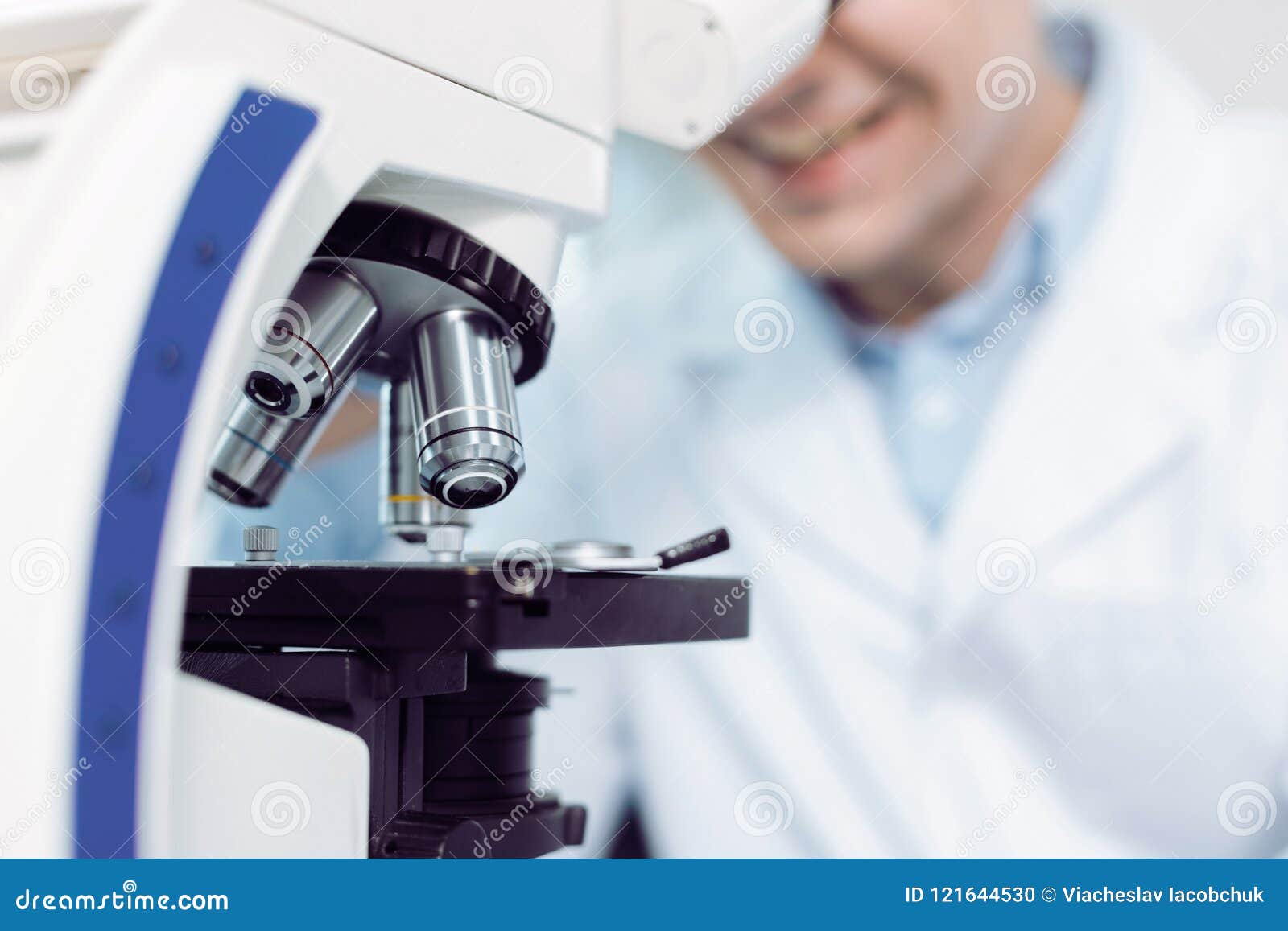 Selective Focus of Microscope Details Stock Photo - Image of genomics ...