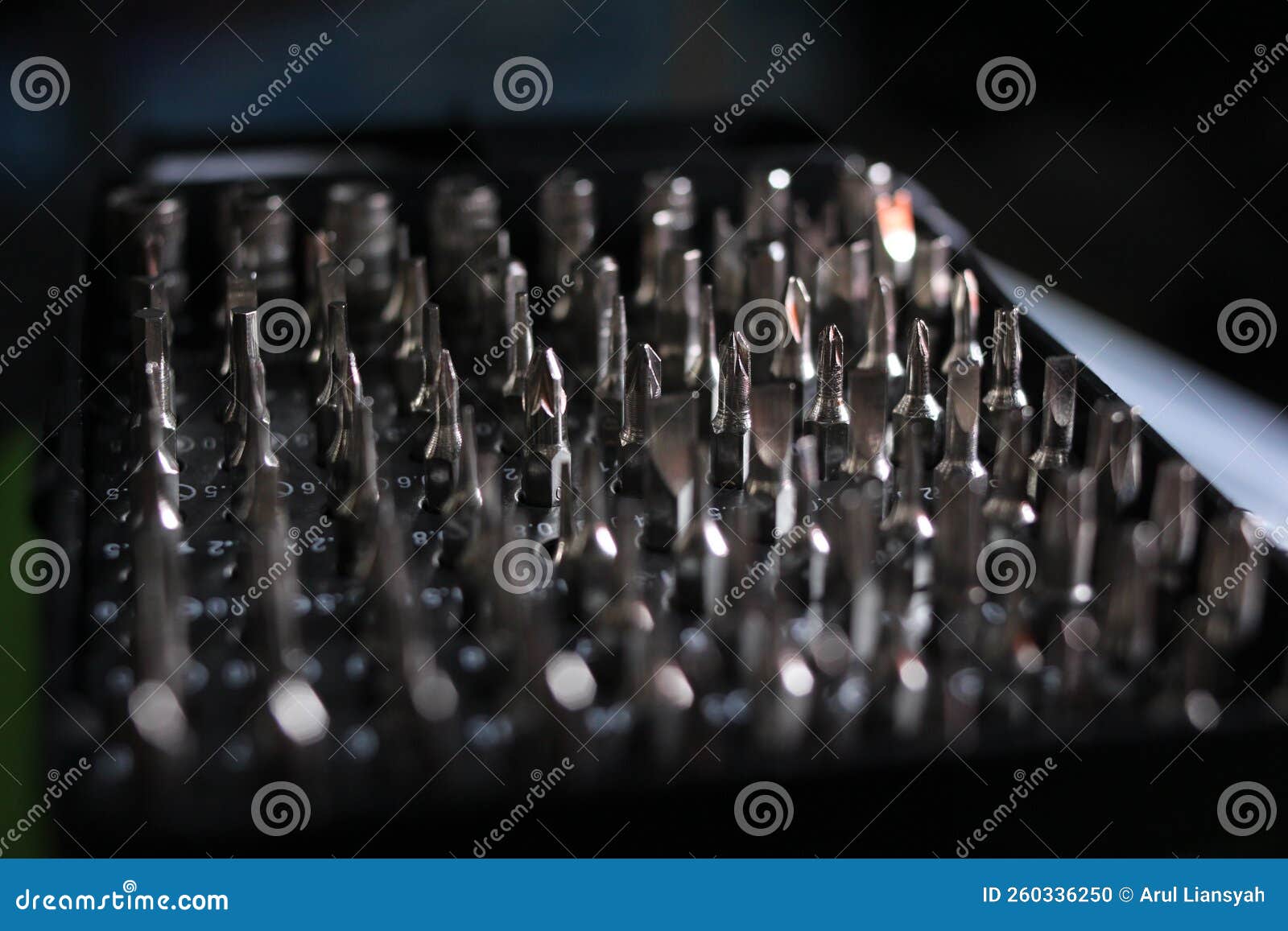 Selective Focus, Narrow Depth of Field Screwdriver Head Set Stock Photo ...