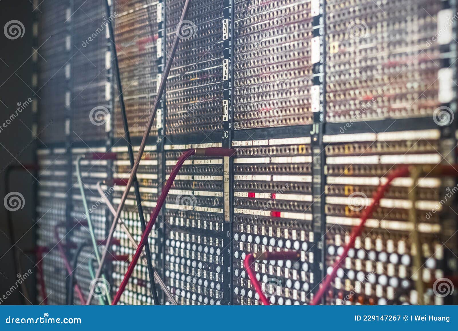 Section of a CB1 Manual Telephone Exchange Switchboard Displayed at ...