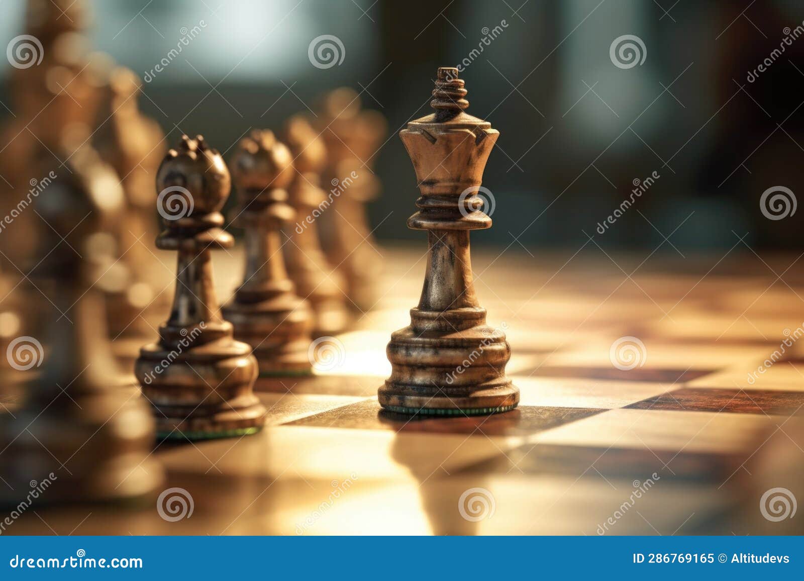 Selective Focus on a Pawn Moving Forward Stock Image - Image of game ...